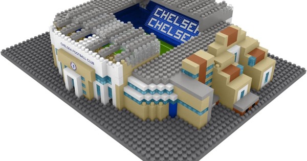 FOCO Chelsea FC Stamford Bridge 3D Bricks Mini BRXLZ Stadium | 1,044 ...